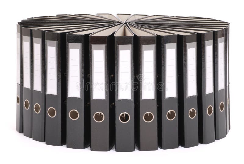 Folders for Documents on a Book Shelf Stock Photo - Image of book ...