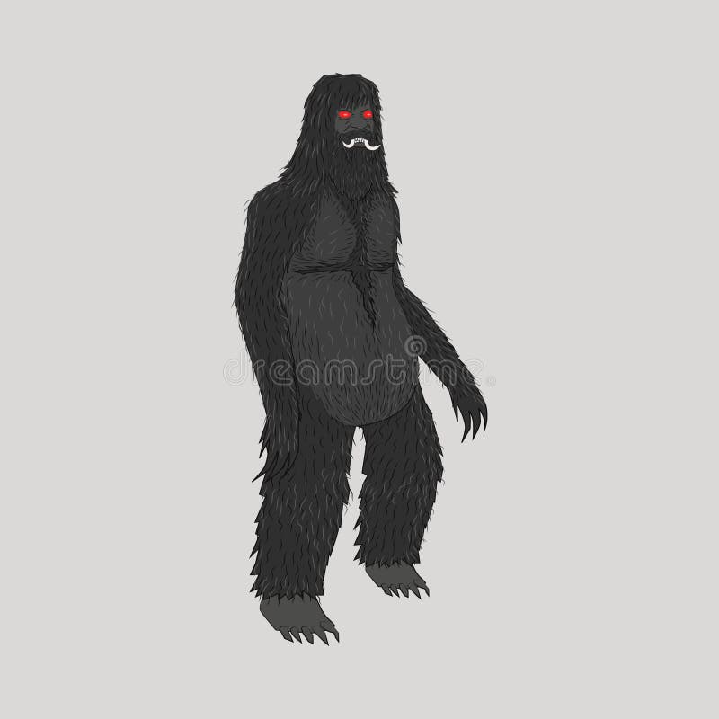Genderuwo Big and Black Indonesian Ghost Stock Vector - Illustration of ...