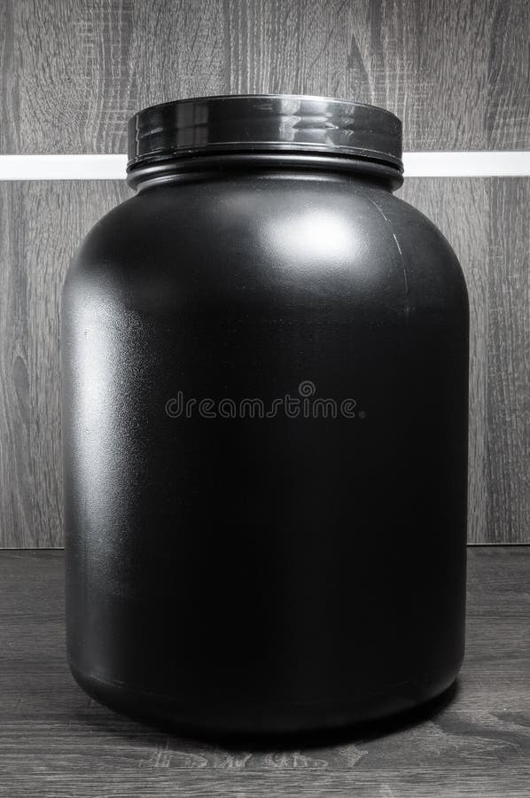 Big Black Pot of Food Supplement, No Label Stock Image - Image of ...