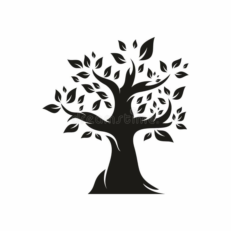 Big black tree logo stock vector. Illustration of company - 180468340