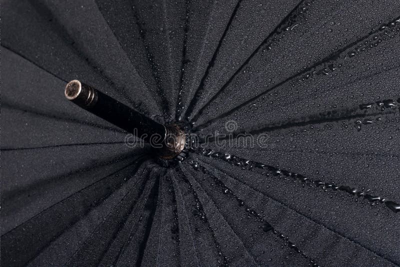 Big Black Umbrella Top View Close Up Stock Photo - Image of large ...