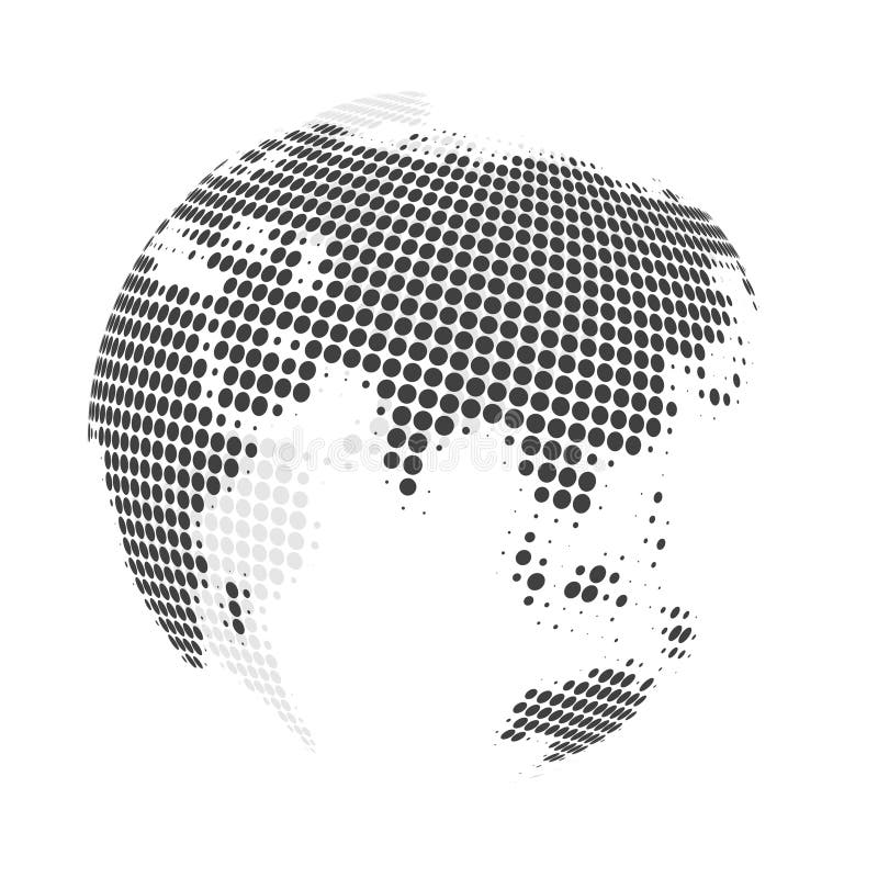 Big Black and White Transparent Spotted Earth Globe Design - Global ...