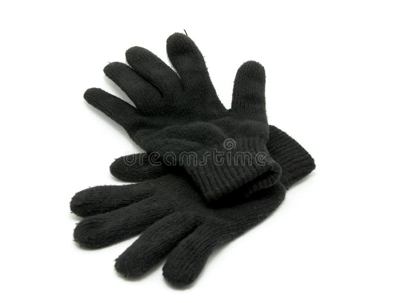 Big black winter mittens stock image. Image of woolen - 17817703