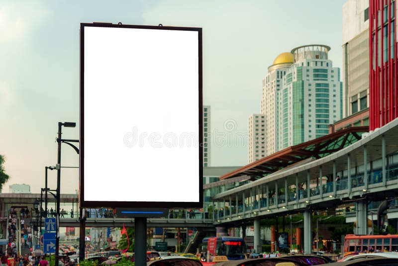 Big Blank Billboard with Copy Space for Your Text Message or Content in ...