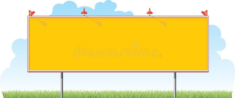 Yellow Billboard stock vector. Illustration of advertising - 112866740