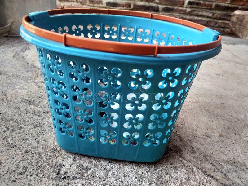 Big blue basket stock photo. Image of interior, textile - 291471014
