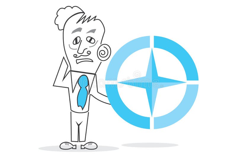 Big Blue Compass stock illustration. Illustration of concept - 53382037