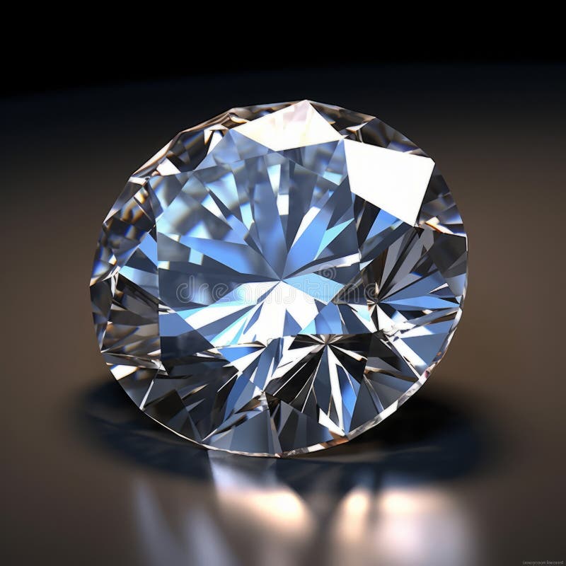 Big Blue Diamond on a White Background. Ai Generated Image of a ...