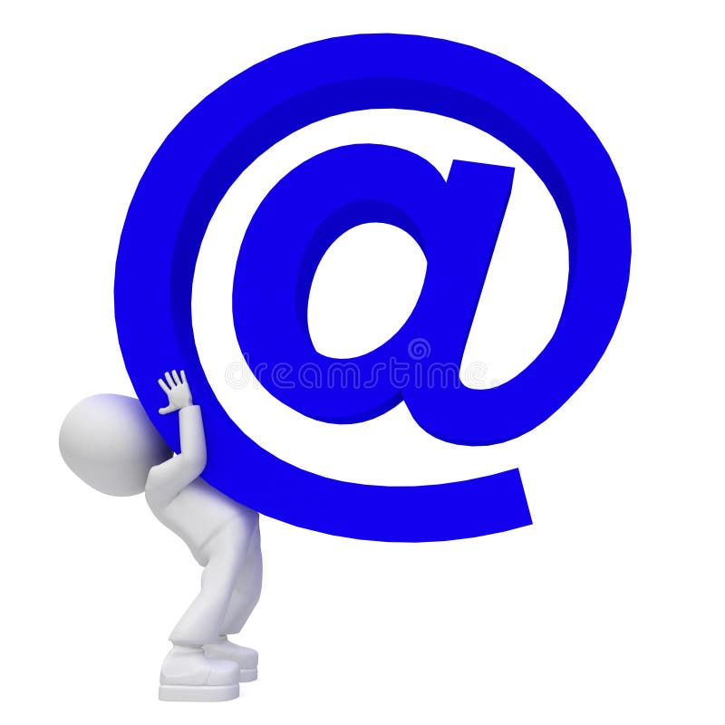 Blue email symbol stock illustration. Illustration of email - 17303835