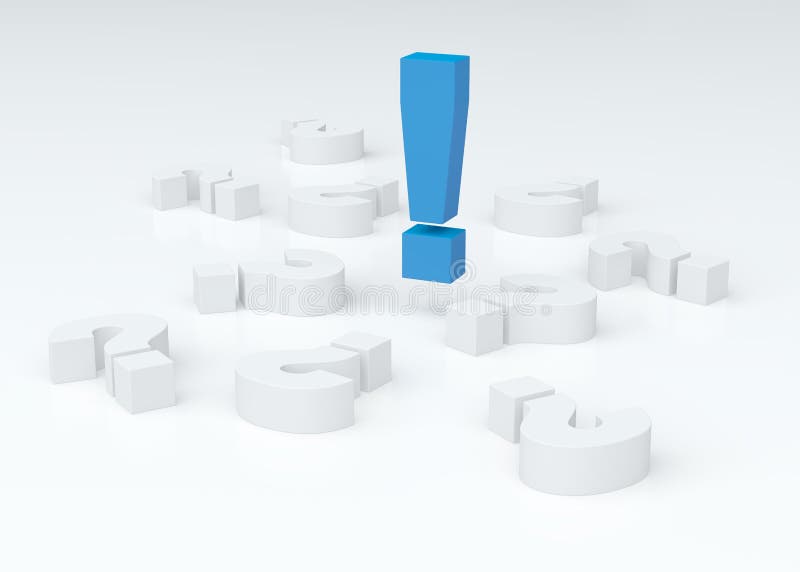 3d Question Mark Exclamation Marks Stock Illustrations – 296 3d ...