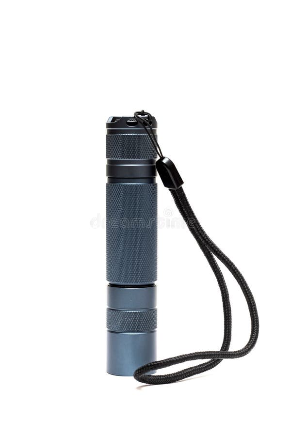 Big Blue Flashlight Isolated on White Background Stock Image - Image of ...