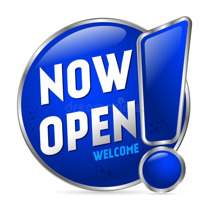 Now open to business stock illustration. Illustration of starting ...
