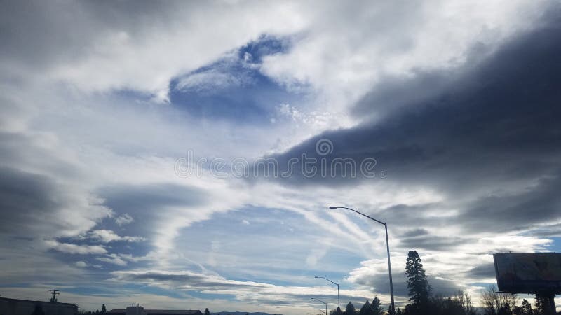 Big Blue Sky Over Bend Oregon Stock Image - Image of oregon, bend ...