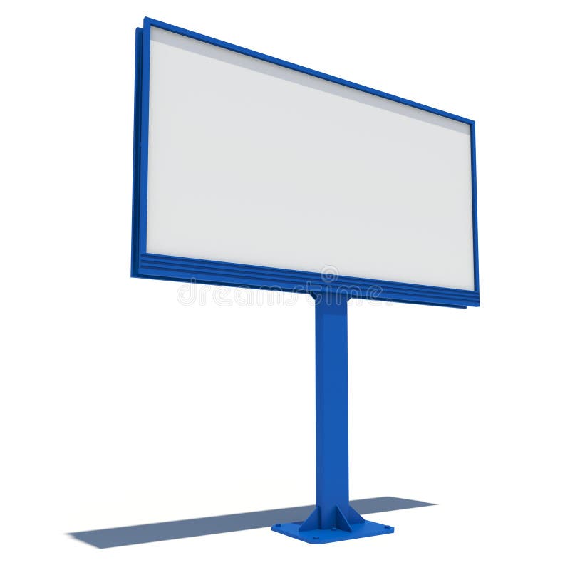 Big blue street billboard stock illustration. Illustration of equipment ...