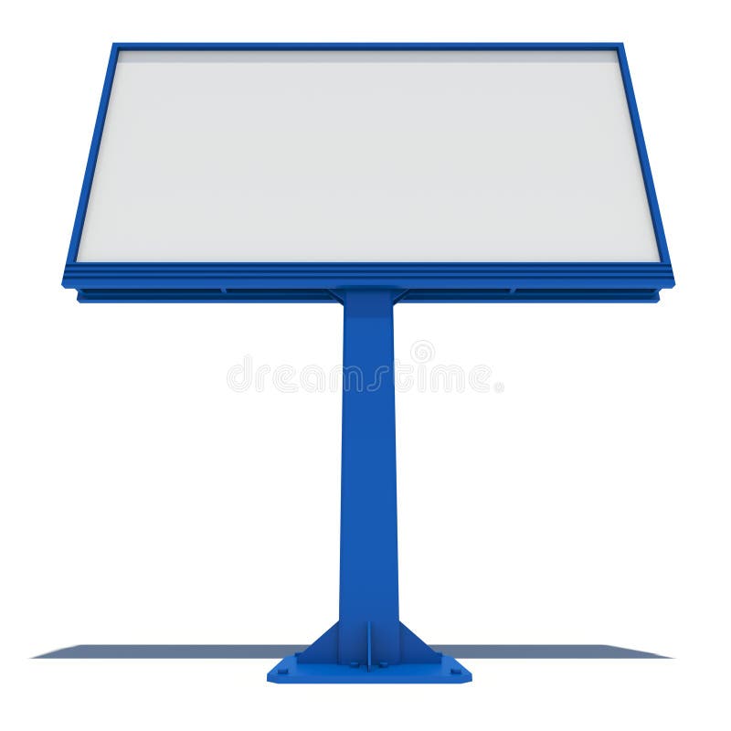 Big blue street billboard stock illustration. Illustration of equipment ...