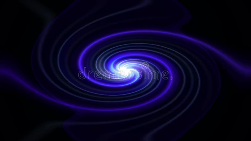 A Big Blue Vortex Twisting and Turning on a Black Background Abstract ...