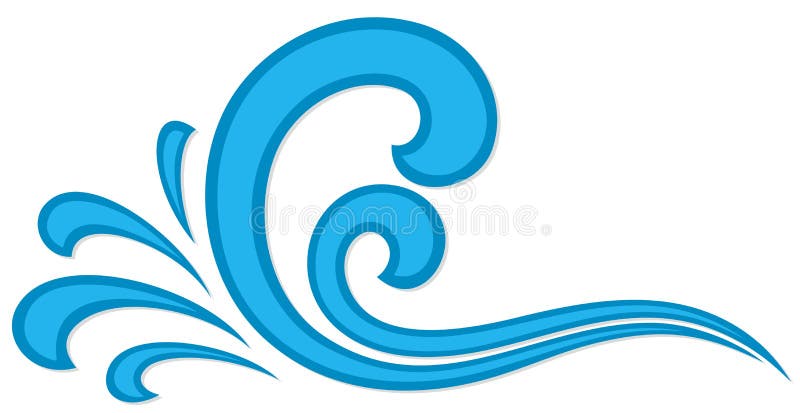 Big blue wave. stock vector. Illustration of logo, template - 118634177