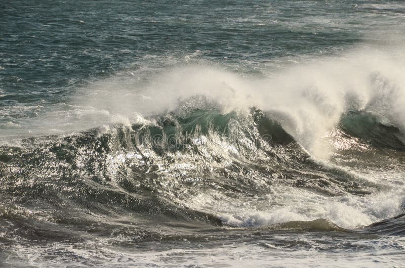 View of Storm Seascape stock image. Image of beach, attack - 158120545