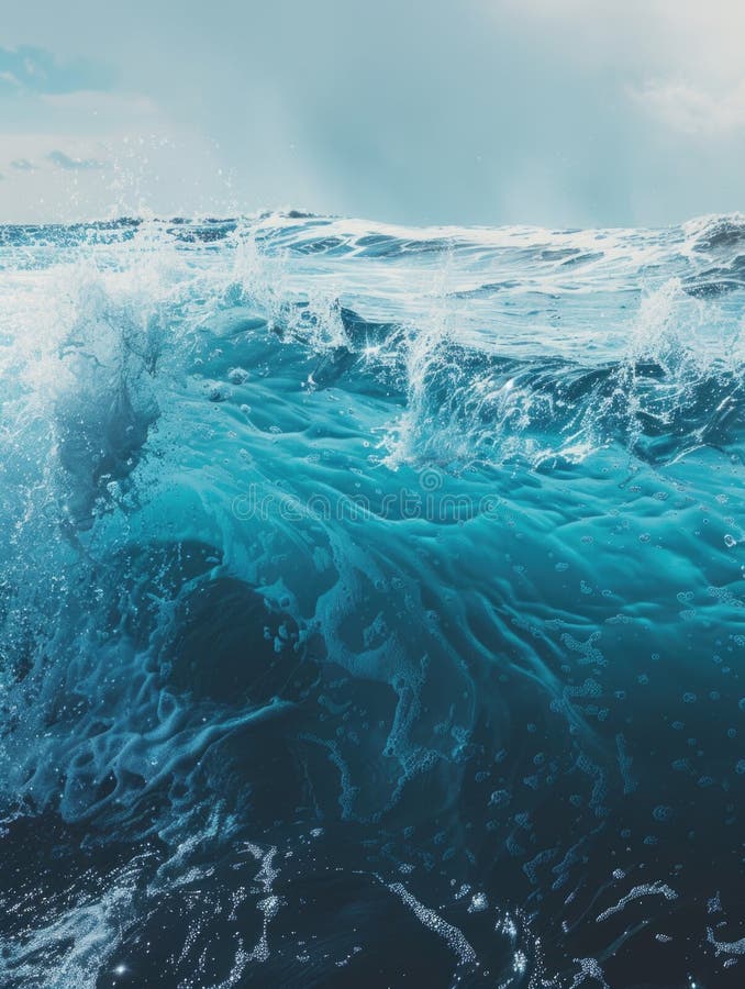 Blue Ocean Wave stock photo. Image of blue, wave, beach - 375658550