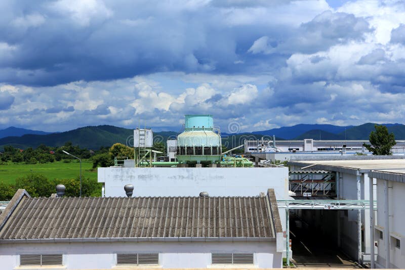 Big Boiler for Factory on Blue Sky Stock Image - Image of power, colors ...