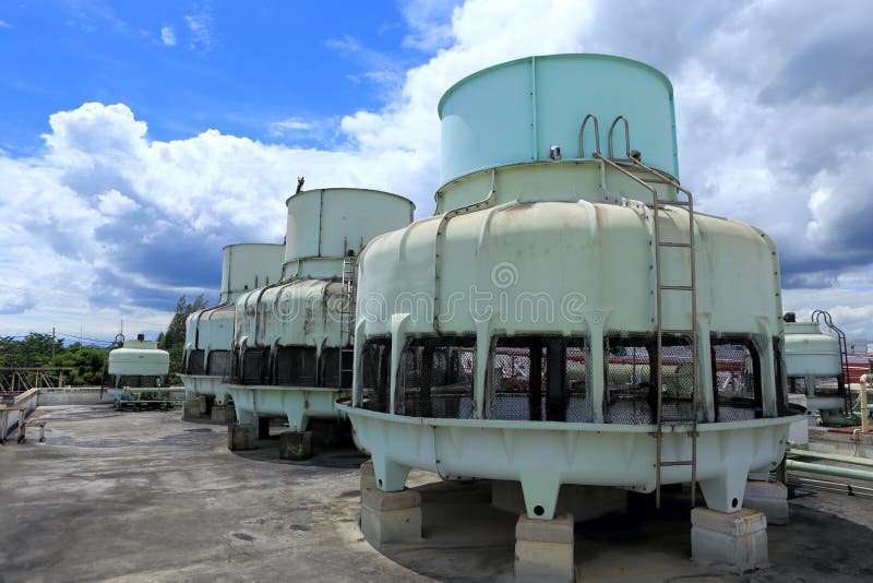 Big Boiler for Factory on Blue Sky Stock Photo - Image of interior ...