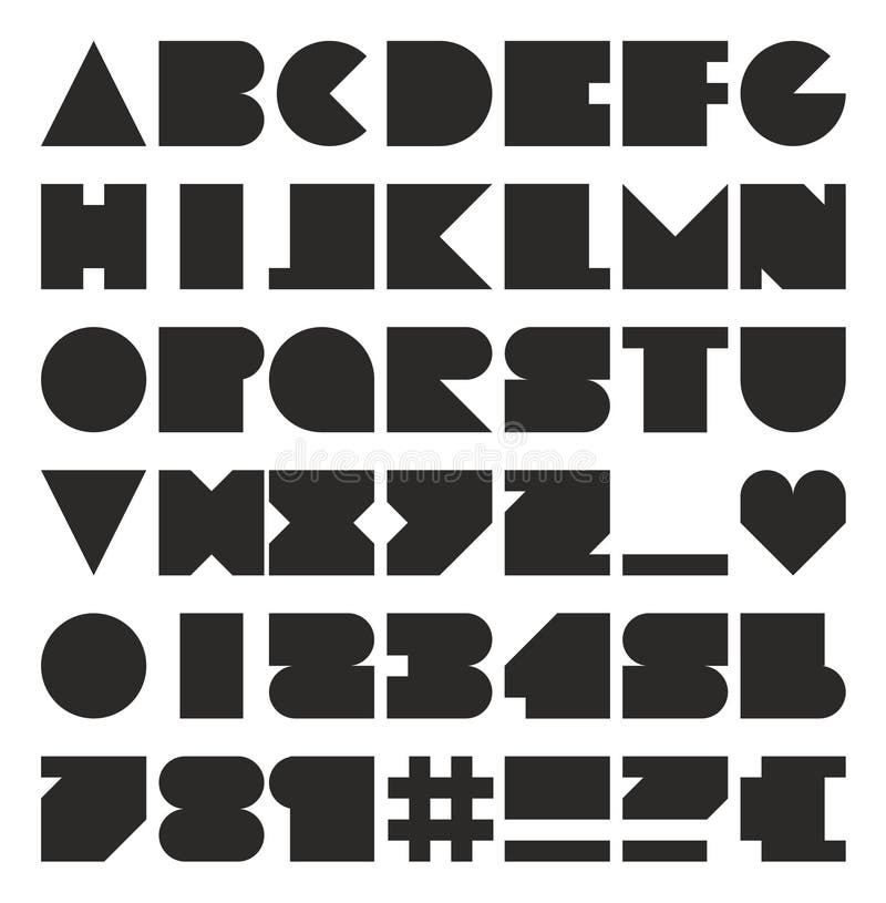 Modern Bold Crate Stencil Vector Font with Lowercase Letters, Numbers ... Modern Bold Crate Stencil Vector Font with Lowercase Letters, Numbers ...