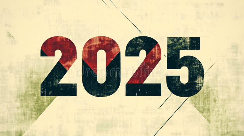 2025 Bold Numbers Showing Future New Year Celebration Stock ...