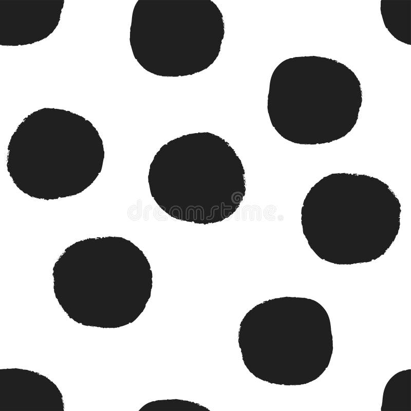 Big Bold Polka Dot Toss BW stock vector. Illustration of abstract ...