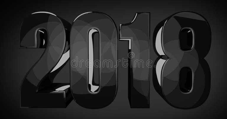 2018 big bold year design stock illustration. Illustration of number ...
