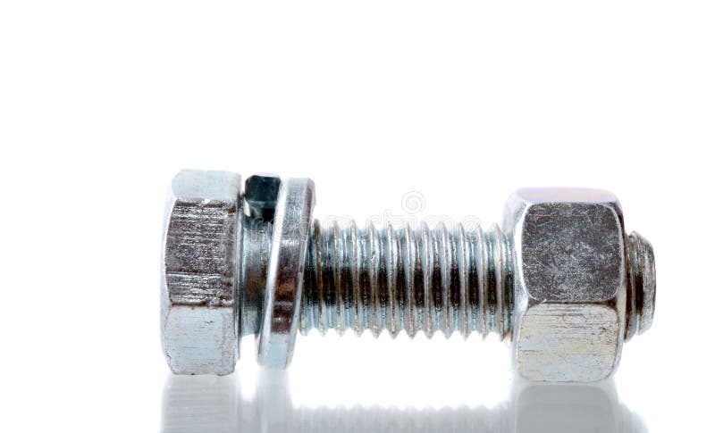 Big Bolt stock image. Image of tools, cutout, steel, silver - 81935083