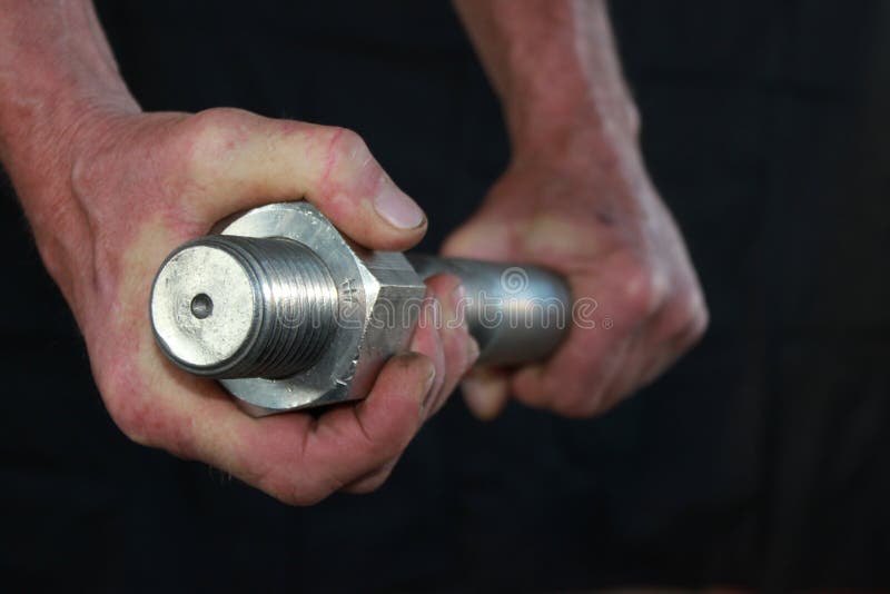Big Bolt and Nut stock image. Image of chrome, effort - 44516543