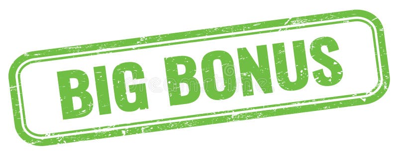 BIG BONUS Text on Green Grungy Vintage Stamp Stock Illustration ...