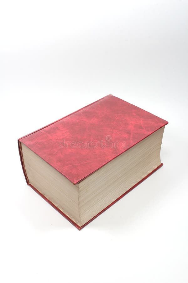 A Big Book, Hardcover Book Against White Background Stock Image - Image ...