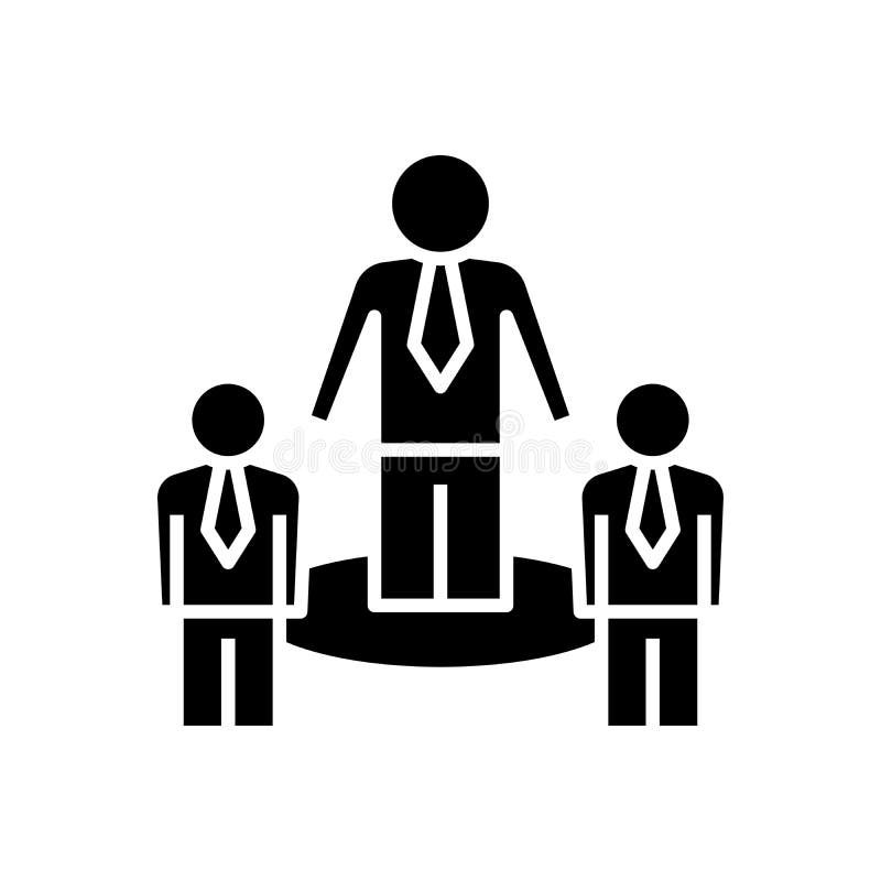 Big Boss Black Icon, Concept Illustration, Vector Flat Symbol, Glyph ...