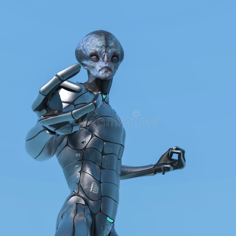 Big boss grey alien stock illustration. Illustration of intelligence ...