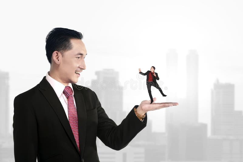 Big Boss Holding Small Subordinate Stock Photo - Image of adult, leader ...