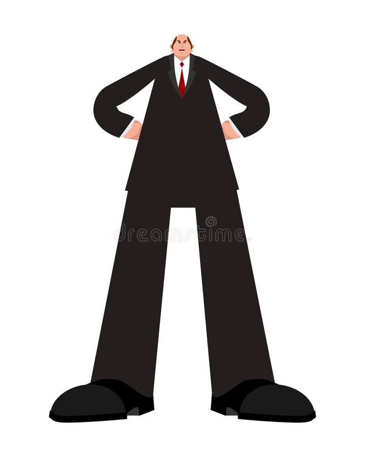 Big boss. Huge businessman stock vector. Illustration of growth - 129583518