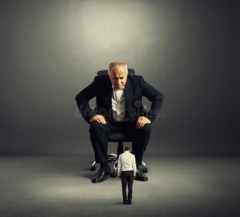 Big Boss Looking at Small Worker Stock Image - Image of worker, examine ...
