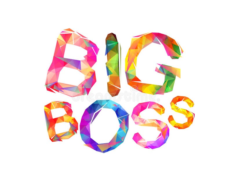 Big Boss. Vector Triangular Letters Stock Vector - Illustration of ...
