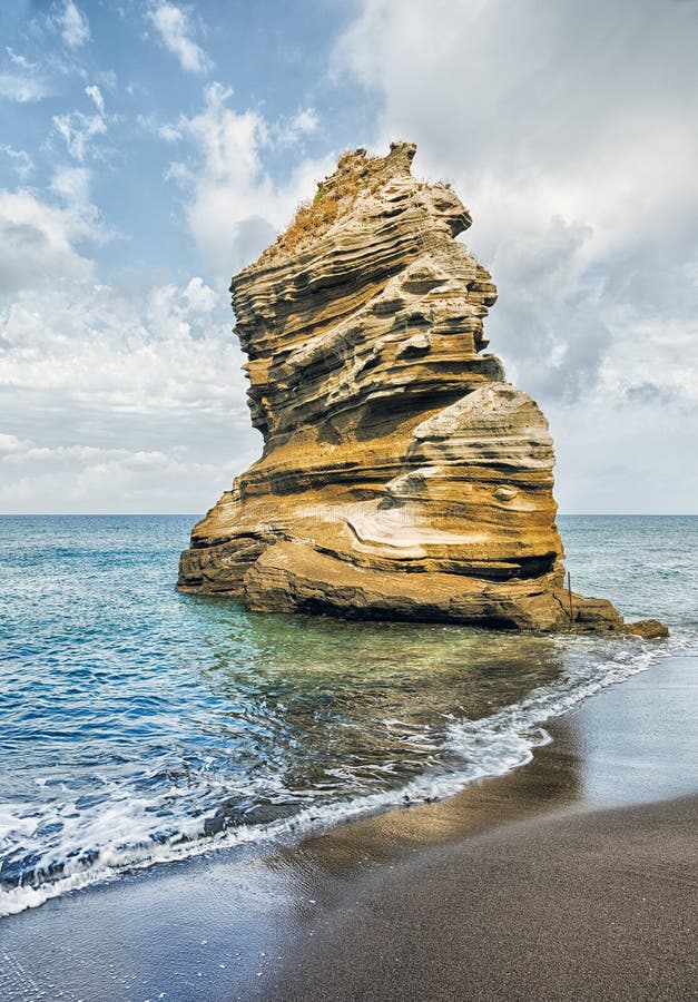 Big Boulder in the Mediterranean Sea. Stock Image - Image of outdoor ...