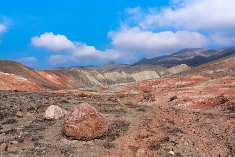Big Boulder , Red Mountains Landscape Stock Image - Image of erosion ...