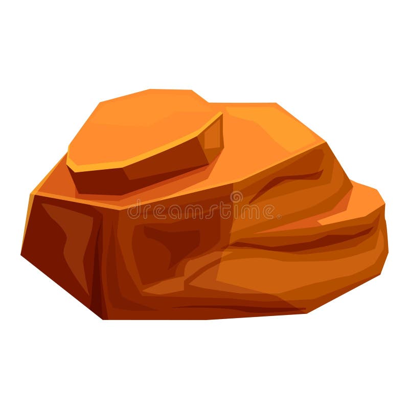 Big Boulder Showing Layers of Sedimentary Rock Formation Stock Vector ...