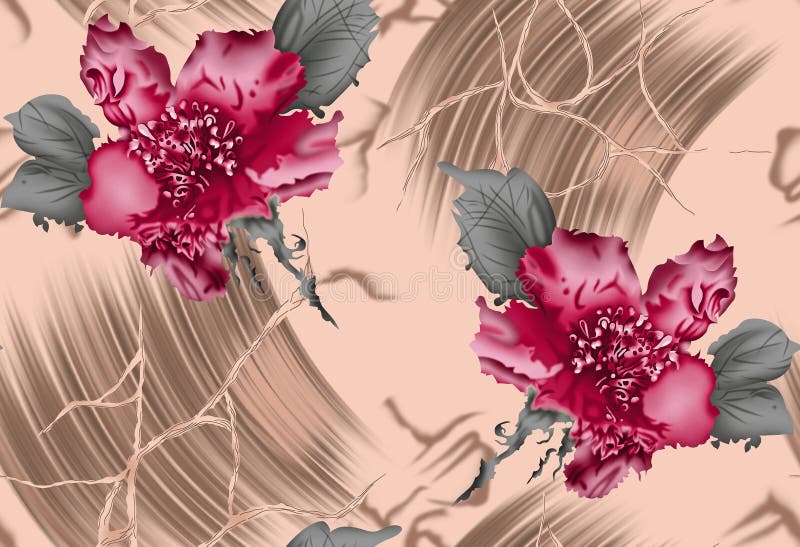 Big Bouquet Shade Rose Flower Pattern with Vintage Soft Color Stock ...