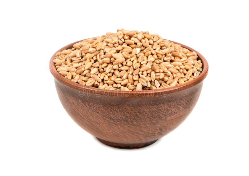 Wheat in bowl stock photo. Image of dried, grain, harvest - 108440716