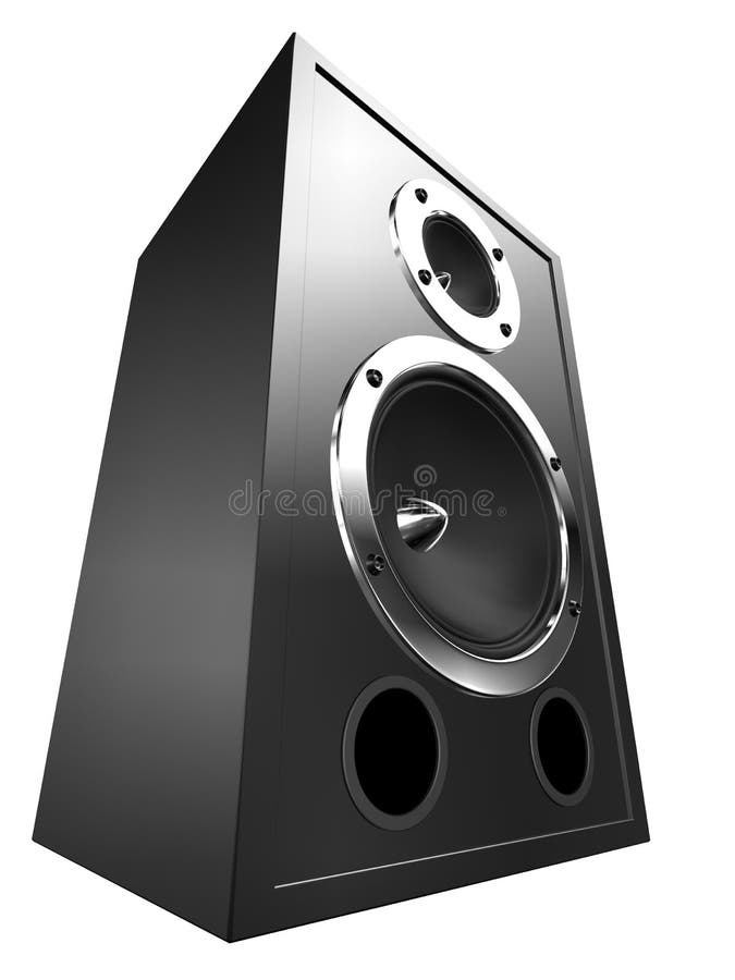 A powerful audio system stock illustration. Illustration of electronics ...