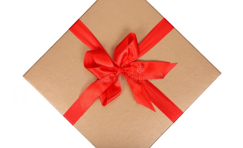 Big box with red ribbon stock photo. Image of ornament - 7475990