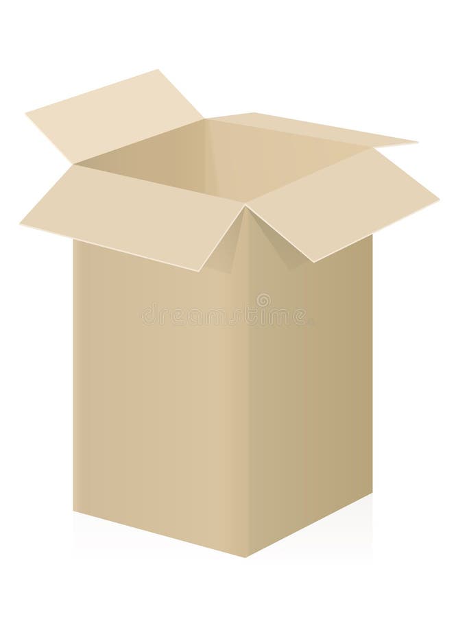 Big Box Top Open stock vector. Illustration of open, isolated - 93758031