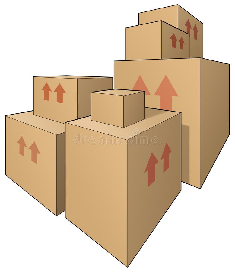 Big boxes stock illustration. Illustration of delivery - 20755034