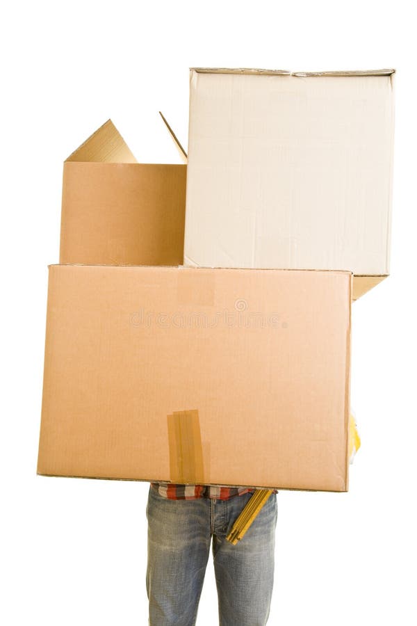 Heavy boxes stock image. Image of carry, cutout, gray - 10338683