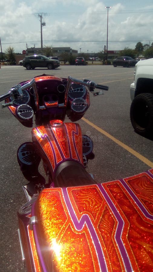 Big Boy Bike Orange Costom Made Editorial Stock Photo - Image of orange ...